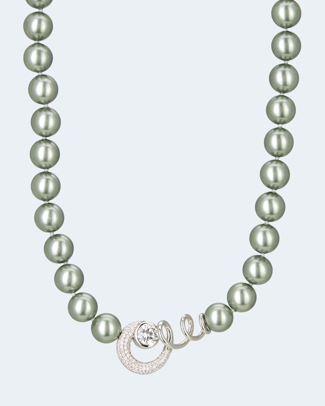 Pfeffinger Collier MK-Perlen und Zirkonia