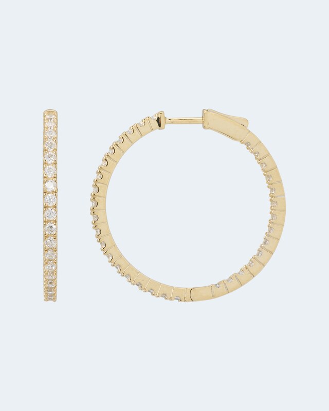 Pfeffinger Creolen aus 925er Silber mit Zirkonia online