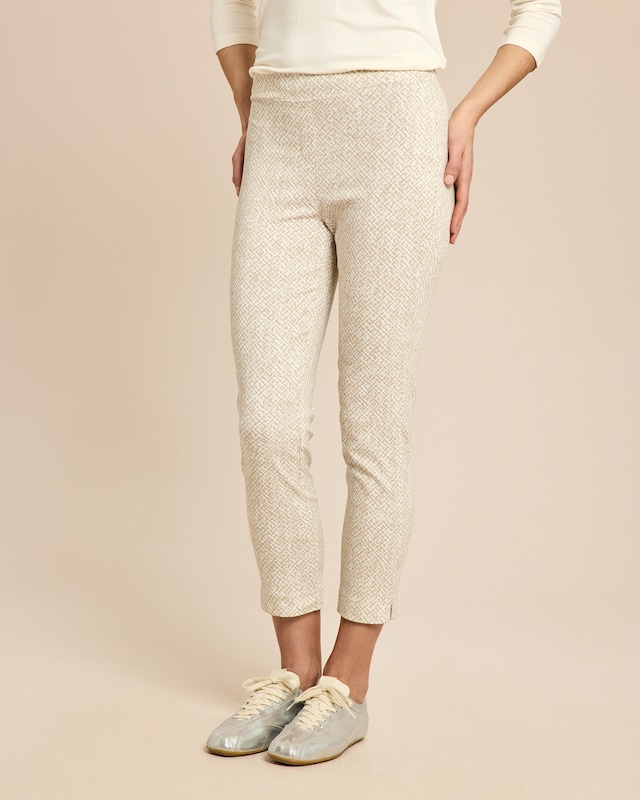 Helena Vera Slim Fit Schlupfhose bedruckt, 7/8 Länge | HSE Mode